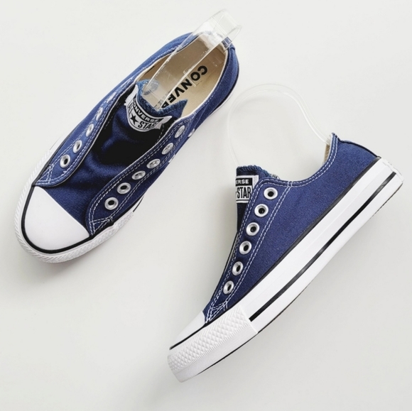 Converse | Shoes | Converse Ctas Slip Navy Blue Black White Womens 5 ...